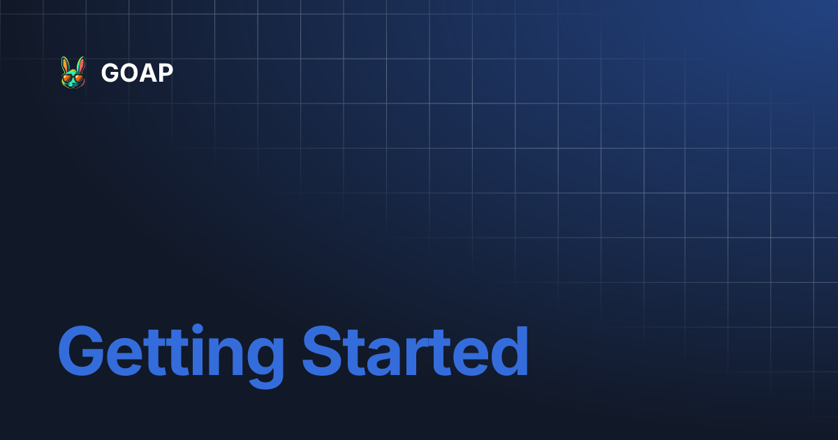Getting Started | GOAP