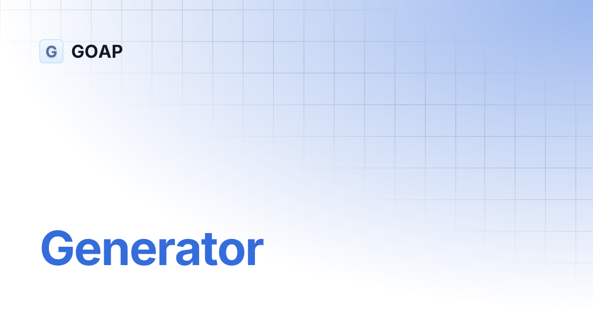 Generator | GOAP